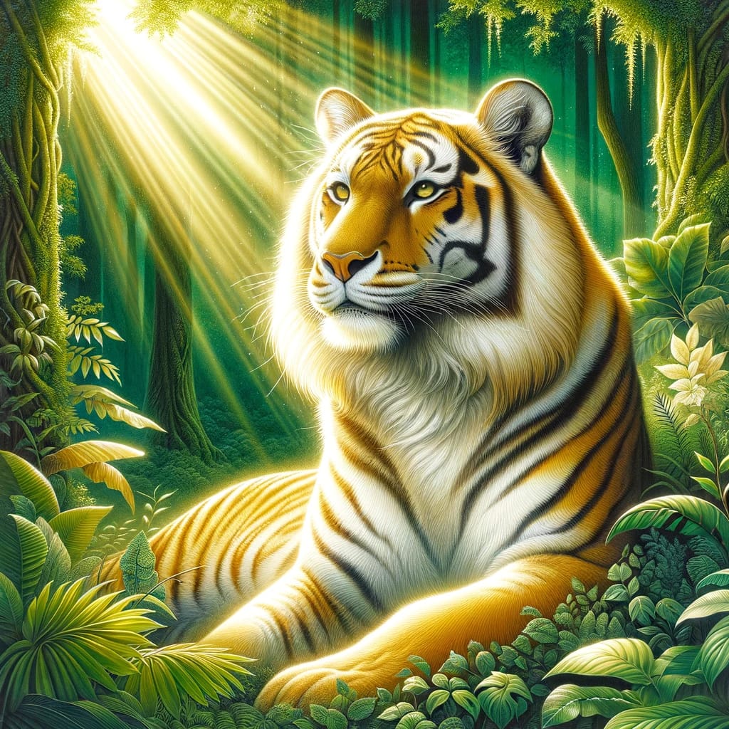 The Majestic World of the Golden Tiger: A Rare Beauty Unveiled ...